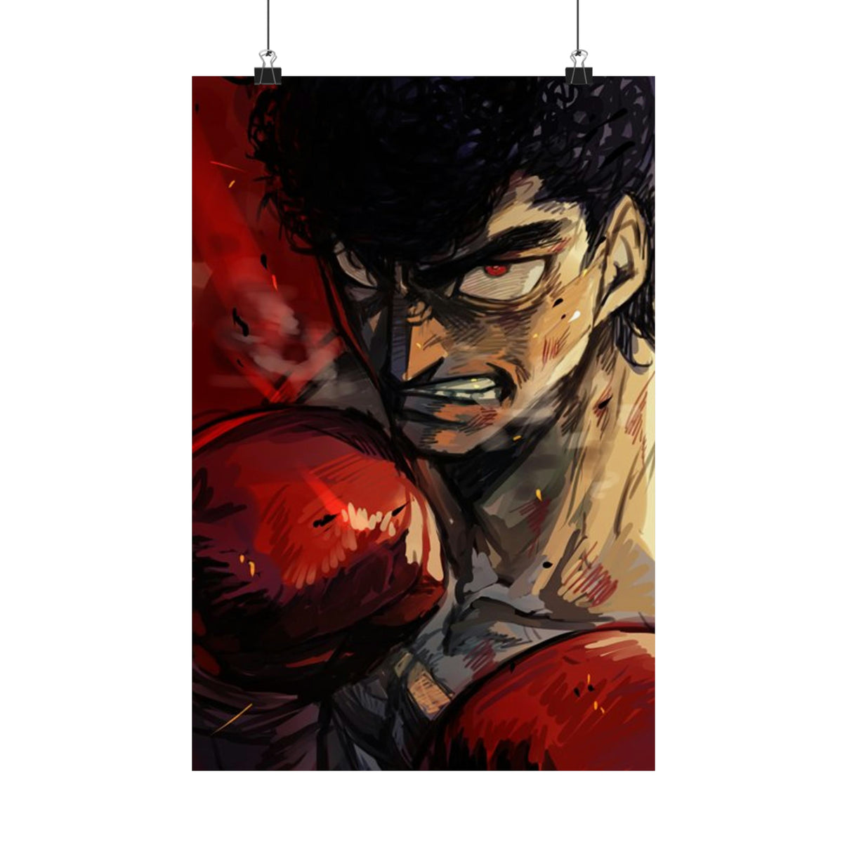 Hajime No Ippo Poster - Mamoru Takamura Manga Wall Decor - Premium Ani ...