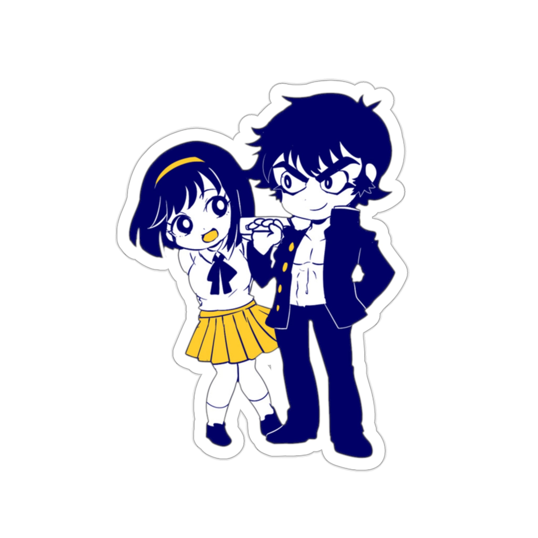 Devilman Crybaby Waterproof Sticker - Chibi Akira and Miki Manga Premi ...