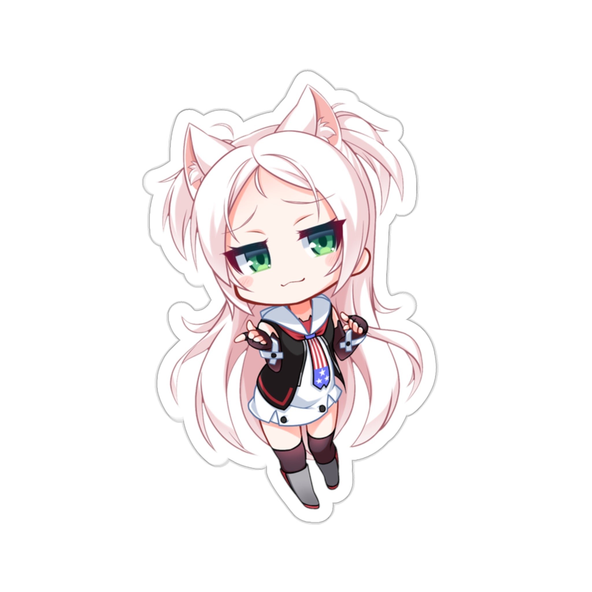 Azur Lane Waterproof Sticker - Chibi Sims Gaming Vinyl Decal - Anime C ...