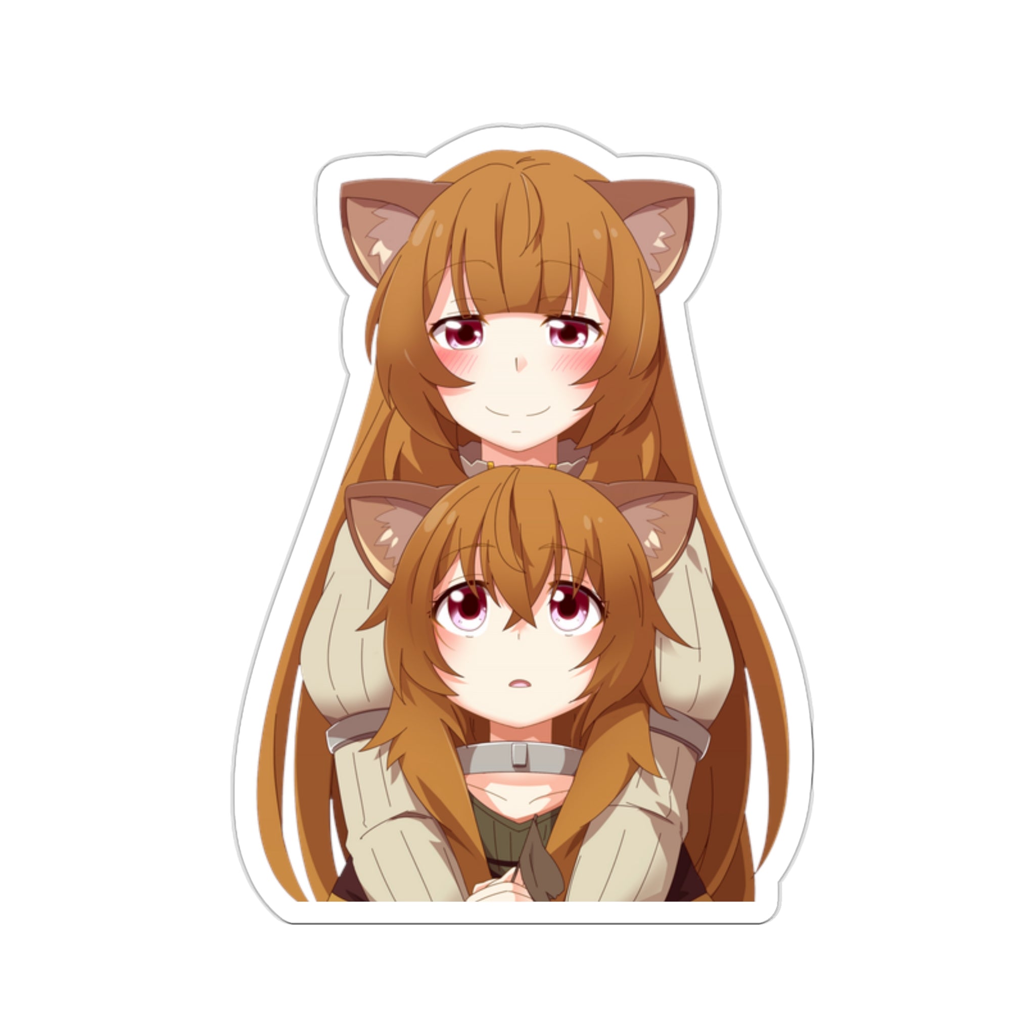 The Rising of the Shield Hero Waterproof Sticker - Raphtalia and Chibi ...