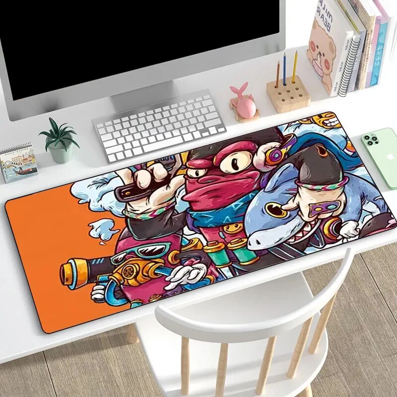 G- graffiti Mouse Pad Cartoon Deskmat Rubber Mat Gamer Keyboard Mats A ...