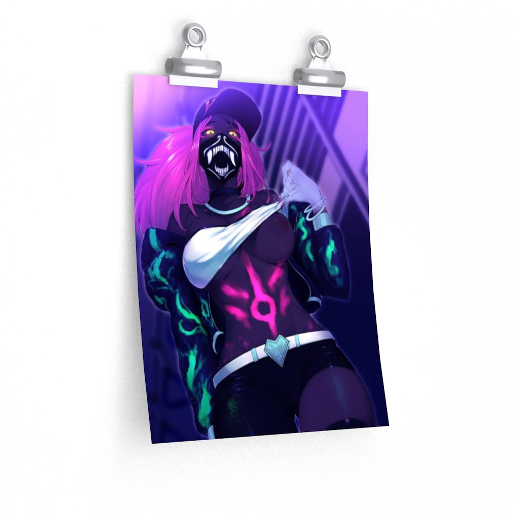 K DA Akali Rave League of Legends Poster - Lewd Premium Matte Vertical ...