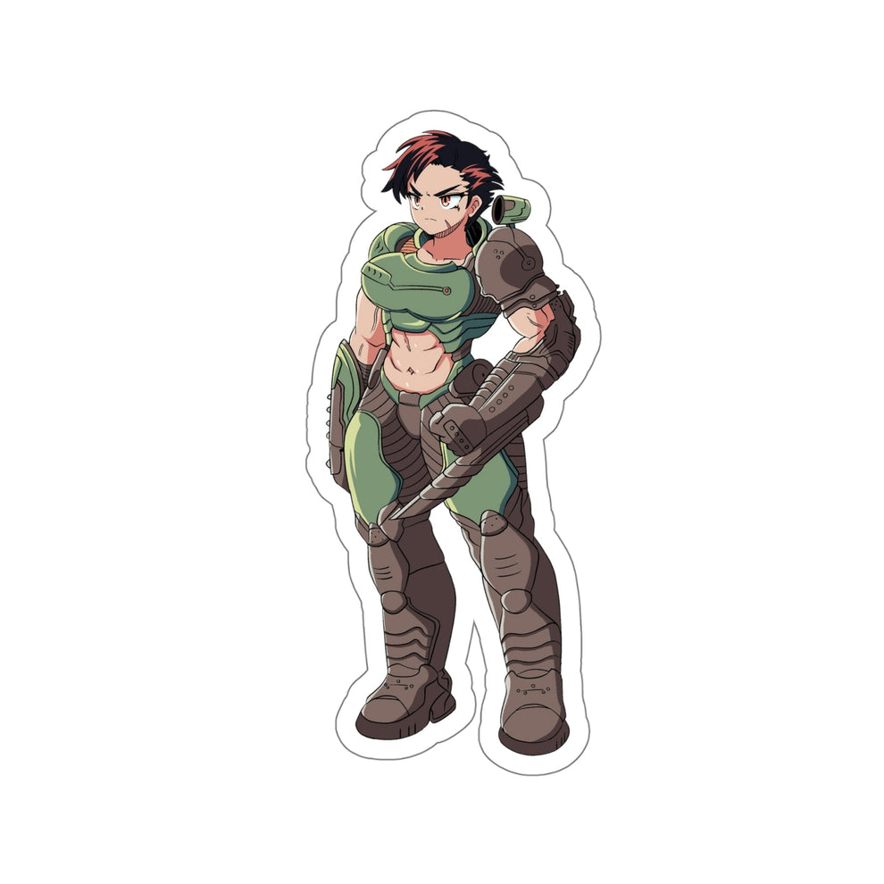 Doom Female Doomguy Waifu Waterproof Sticker - Weatherproof Vinyl Car ...