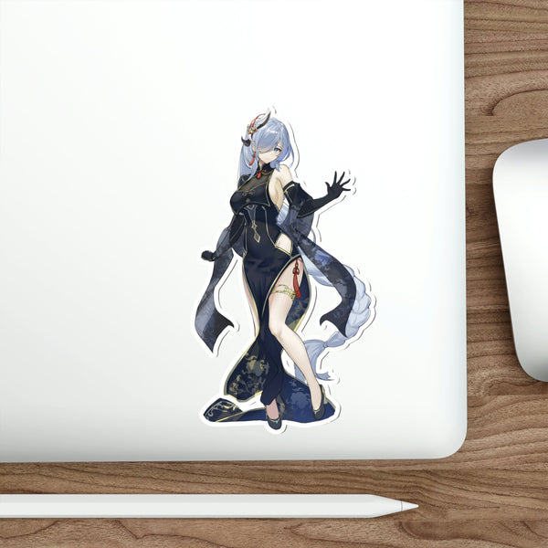 Genshin Impact Sexy Shenhe Waterproof Sticker - Weatherproof Vinyl Car ...